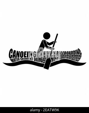 Canoeing word cloud Stock Photo - Alamy