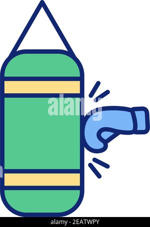 Boxing training RGB color icon Stock Vector Image & Art - Alamy