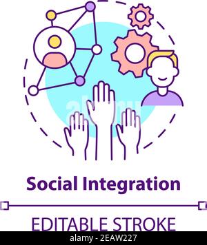 employee relations business process line icon vector illustration Stock ...