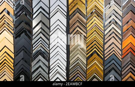 Collection of wood frame samples Stock Photo - Alamy