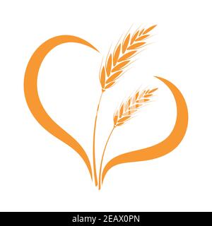 Rice spikelet icon on white background. Vector eps10 Stock Vector Image ...