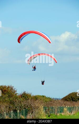 Two gliders flying parallel Stock Photo - Alamy