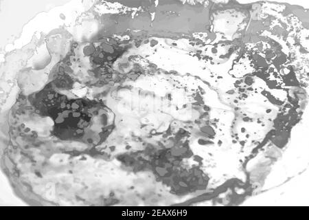 Black and white liquid texture, watercolor hand drawn marbling ...