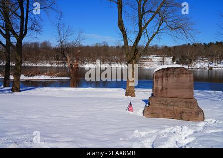 WASHINGTON CROSSING, PA –8 FEB 2021- Winter view of the Washington ...