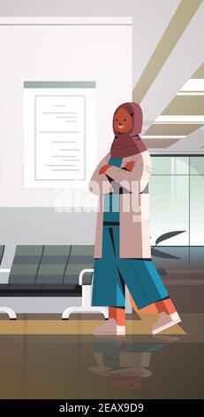 Muslim Girl Standing Pose Cartoon Character illustration Stock Vector ...