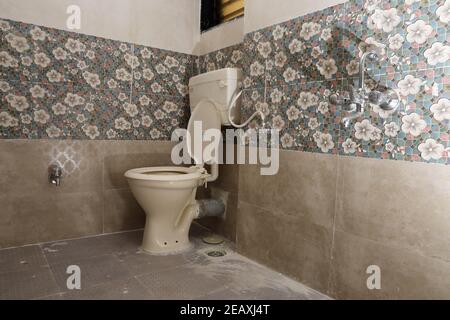 An Indian style toilet in a ready to stay apartment Stock Photo - Alamy