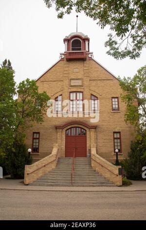 The Town Hall of Wolseley, Saskatchewan, Canada. This building was ...