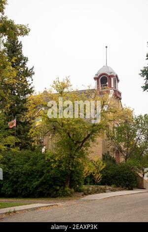 The Town Hall of Wolseley, Saskatchewan, Canada. This building was ...