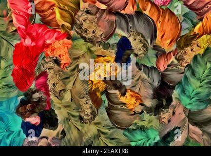 abstract computer stylized decorative vintage texture, background ...