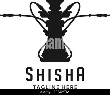 Hookah logo design, label, badge. Vintage shisha logo. Lounge cafe ...