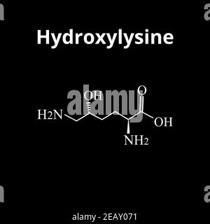 Hydroxylysine is an amino acid. Chemical molecular formula ...