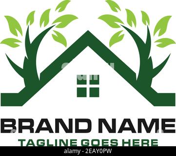 home logo with trees your company Stock Vector Image & Art - Alamy