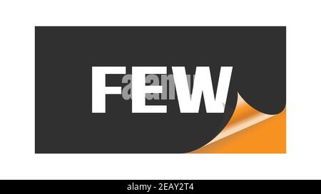 FEW text written on black red sticker stamp Stock Photo - Alamy