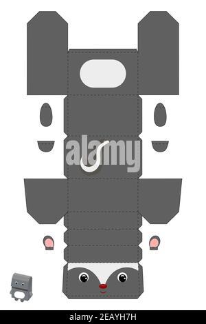 Party favor box skunk design for sweets, candies, small presents ...