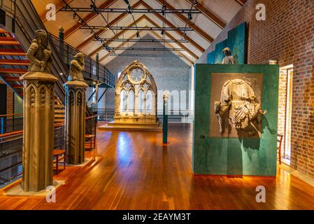 TRONDHEIM, NORWAY, APRIL 17, 2019: Interior of Archbishop palace museum ...