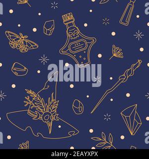 magic potion bottle with wand Stock Vector Image & Art - Alamy
