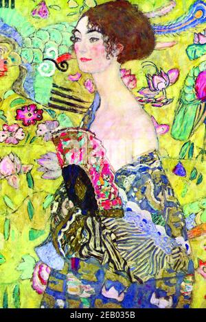 Gustav Klimt - Lady with a fan Stock Photo - Alamy