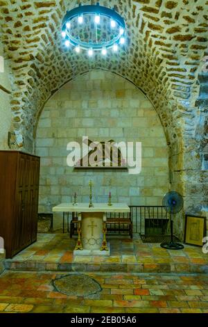 JERUSALEM, ISRAEL, SEPTEMBER 8, 2018: Chapel of Saint Helena in the ...
