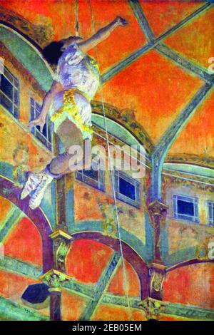 Degas' Miss Lala at the Circus Fernando is an iconic painting that ...