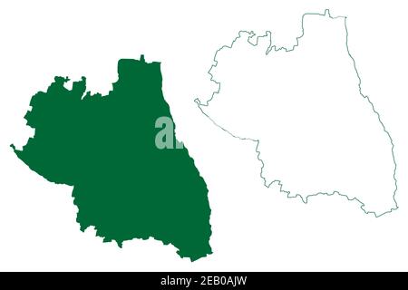 Kadapa district (Andhra Pradesh State, Republic of India) map vector ...