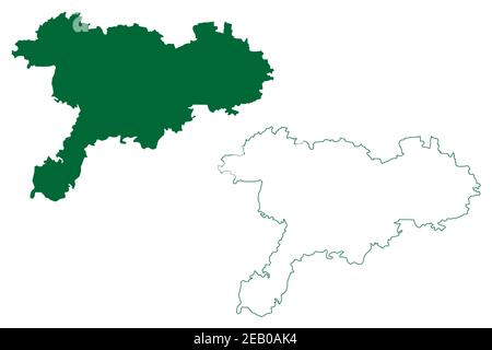 Chittoor district (Andhra Pradesh State, Republic of India) map vector ...