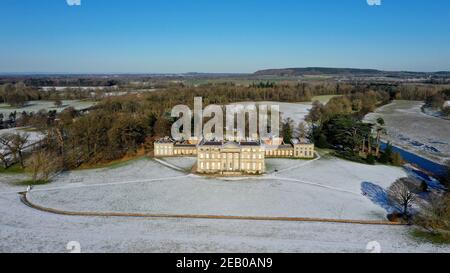 Aerial view Attingham Park & Hall in Shropshire Uk Stock Photo - Alamy