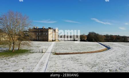 Aerial view Attingham Park & Hall in Shropshire Uk Stock Photo - Alamy