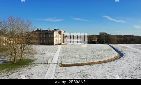 Aerial view Attingham Park & Hall in Shropshire Uk Stock Photo - Alamy