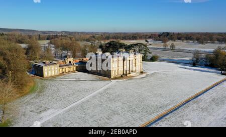 Aerial view Attingham Park & Hall in Shropshire Uk Stock Photo - Alamy