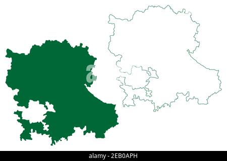 Anantapur district (Andhra Pradesh State, Republic of India) map vector ...