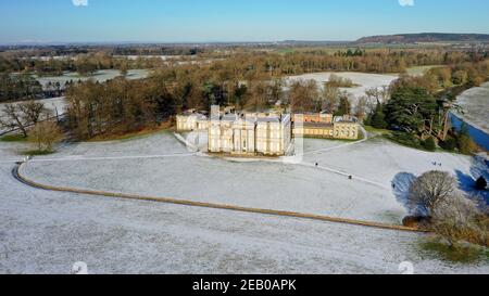 Aerial view Attingham Park & Hall in Shropshire Uk Stock Photo - Alamy