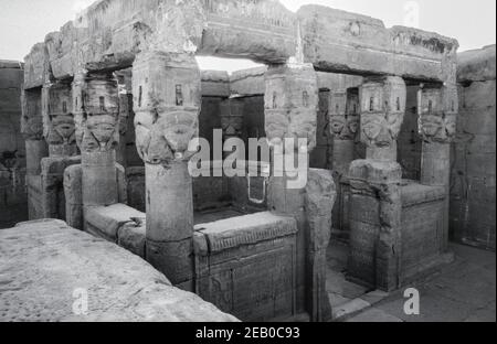 Kiosk on the temple roof, Temple of Hathor, Dendera, Qina, Egypt Stock ...