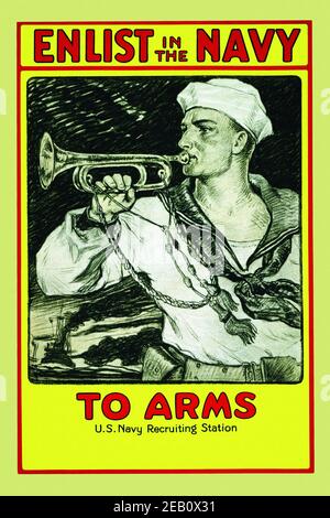 Enlist in the Navy To arms Stock Photo - Alamy