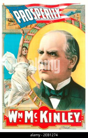 Vintage USA Campaign Poster for William Jennings Bryan 1900. The United ...