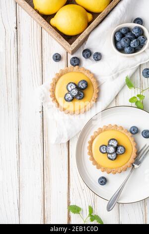Lemon pie on wooden background Stock Photo - Alamy