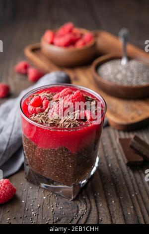 Chia seed pudding with fresh berries Stock Photo - Alamy