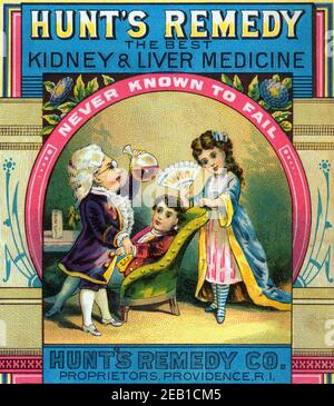 Hunt's Remedy 1890 Stock Photo - Alamy