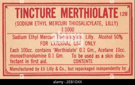 Tincture Merthiolate 1920 Stock Photo - Alamy