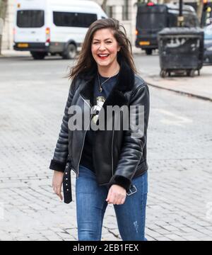 Lucy Horobin seen arriving at the Global Radio Studios in London ...
