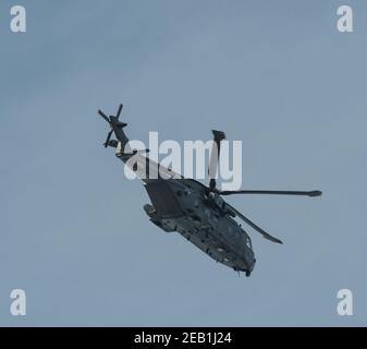An AgustaWestland AW101 Merlin medium lift helicopter of the British ...