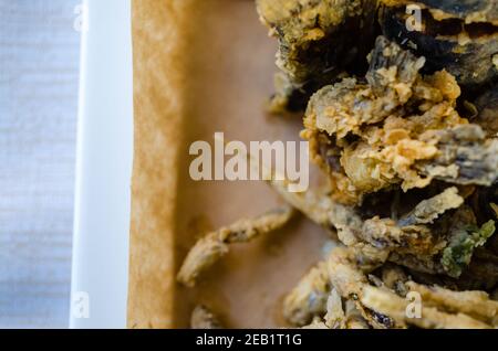 Battered deep fried river fish Stock Photo - Alamy