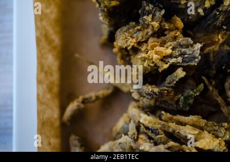 Battered deep fried river fish Stock Photo - Alamy