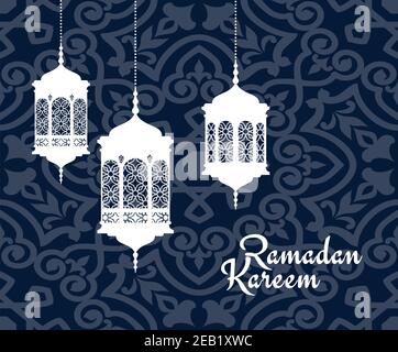 Hanging Islamic Lantern Decorative Ramadan Kareem Background Stock ...