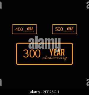 Golden Creative number 300 logo with leading lines and road concept ...