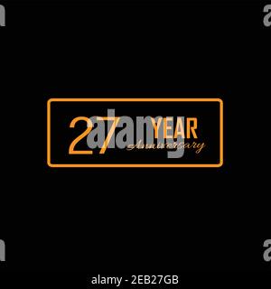 27 2 7 Number Logo Design with a Creative Cut and Black Circle ...