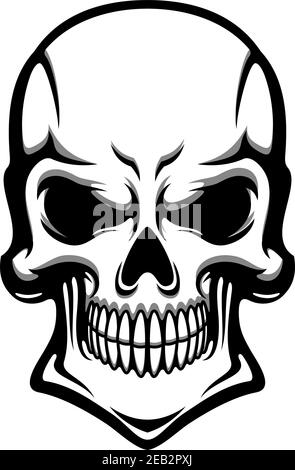 Spooky Monster Jaw Isolated on White Background. Horror background for ...