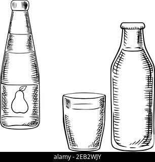 pear bottle juice beverage Stock Vector Image & Art - Alamy