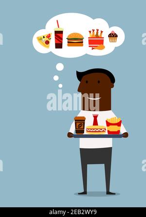 cartoon cup of coffee with thought bubble in smooth gradient style ...