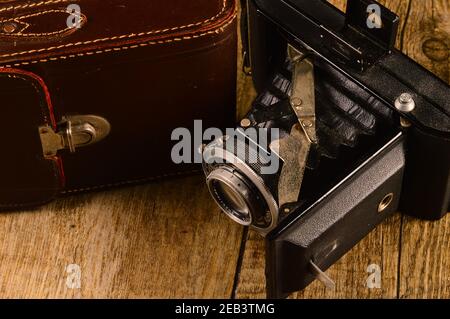 Old 6X9 Kinax french photo camera Stock Photo - Alamy
