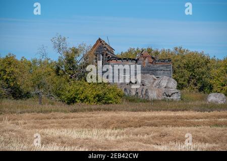 Abandoned homestead, Rural Municipality of Churchbridge, Saskatchewan ...